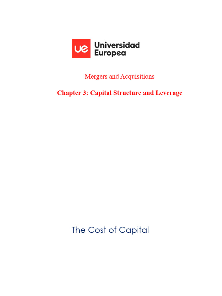 Chapter 3 - Capital Structure and Leverage | PDF | Cost Of Capital | Capital Structure