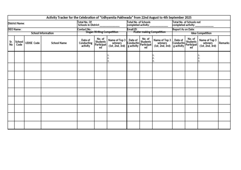 Activity Tracker Pdf