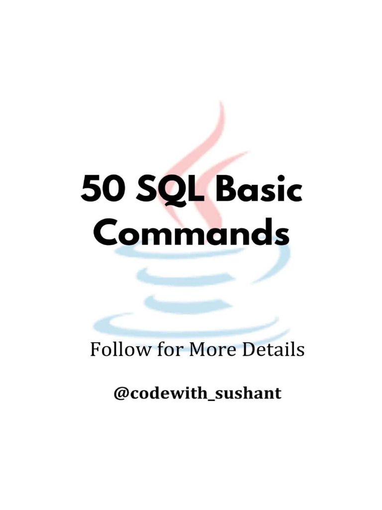 50 SQL Commands | PDF