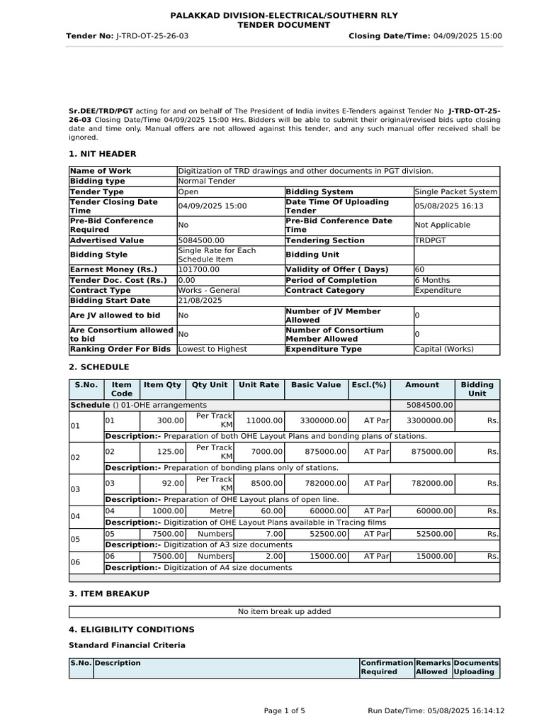 E-Tender for TRD Document Digitization | PDF | Limited Liability Partnership | Partnership