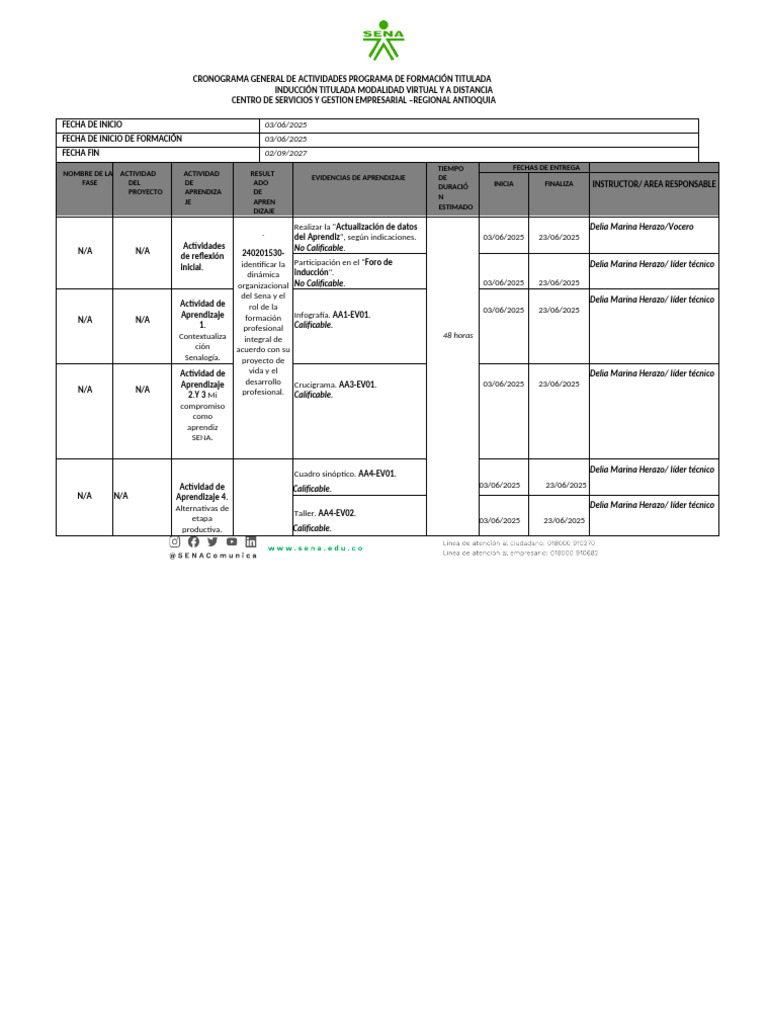 Cronograma - IND4 323 Ajustado Adso | PDF