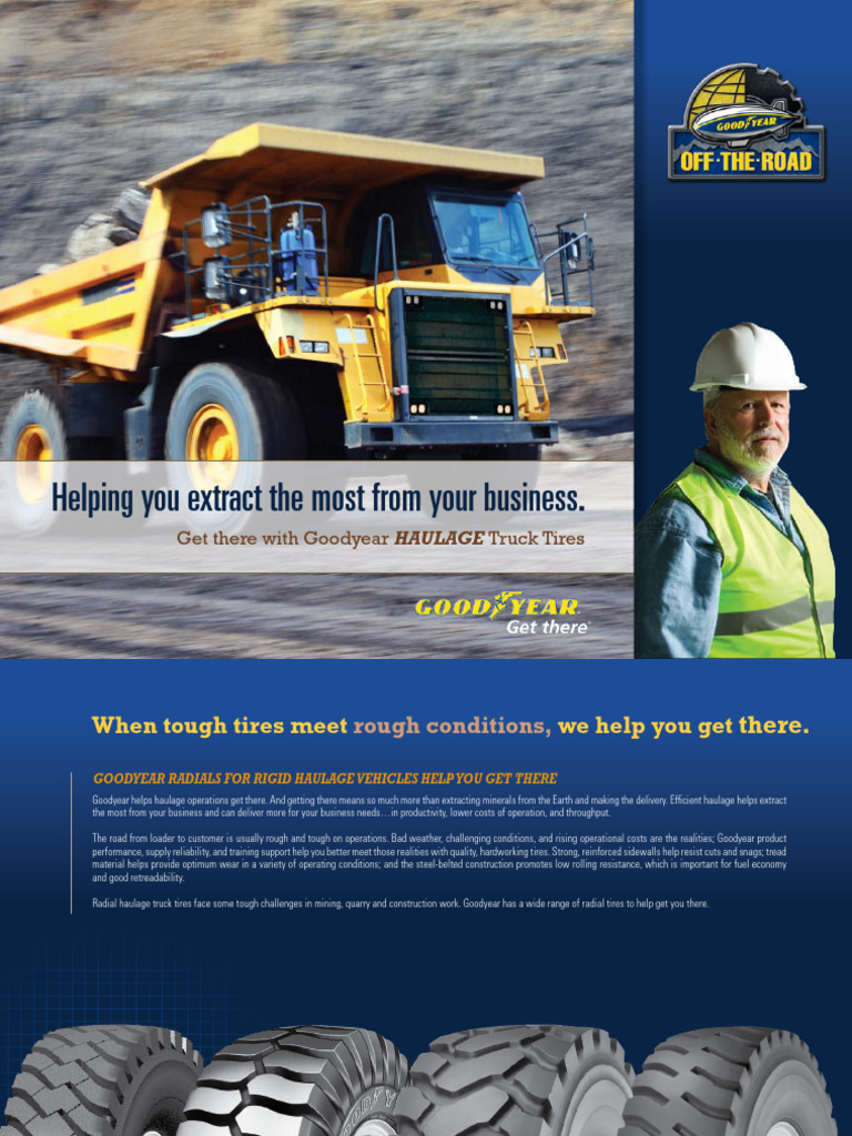 09 Goodyear OTR - Haulage Truck Tires | PDF | Tire | Vehicle Technology