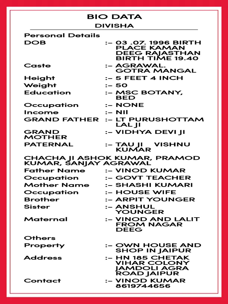 Biodata 4-1 | PDF