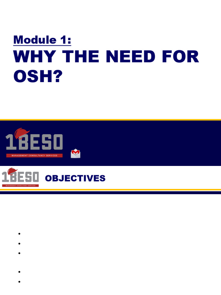 Module 1 - Why the Need for Osh | PDF | Occupational Safety And Health ...