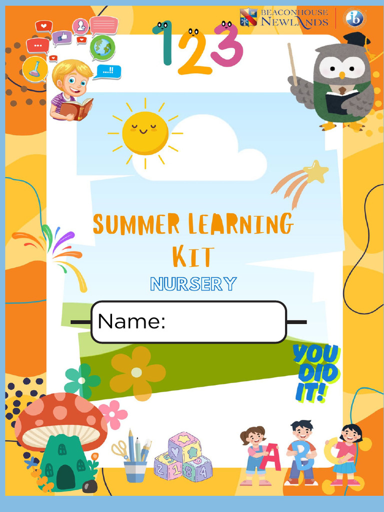 Summer Learning Kit for Nursery Kids | PDF | Communication | Neuroscience