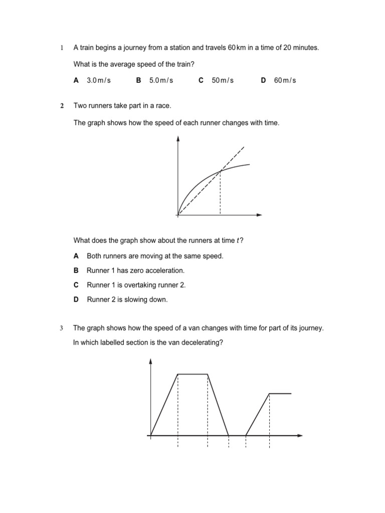 Physics Speed and Force Problems | PDF | Density | Speed