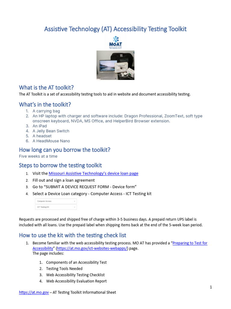 Assistive Technology (AT) Accessibility Testing Toolkit: What Is The AT ...