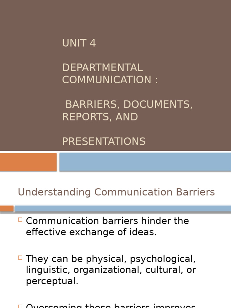 Unit 4 - Departmental Communication | PDF | Memorandum | Cognition