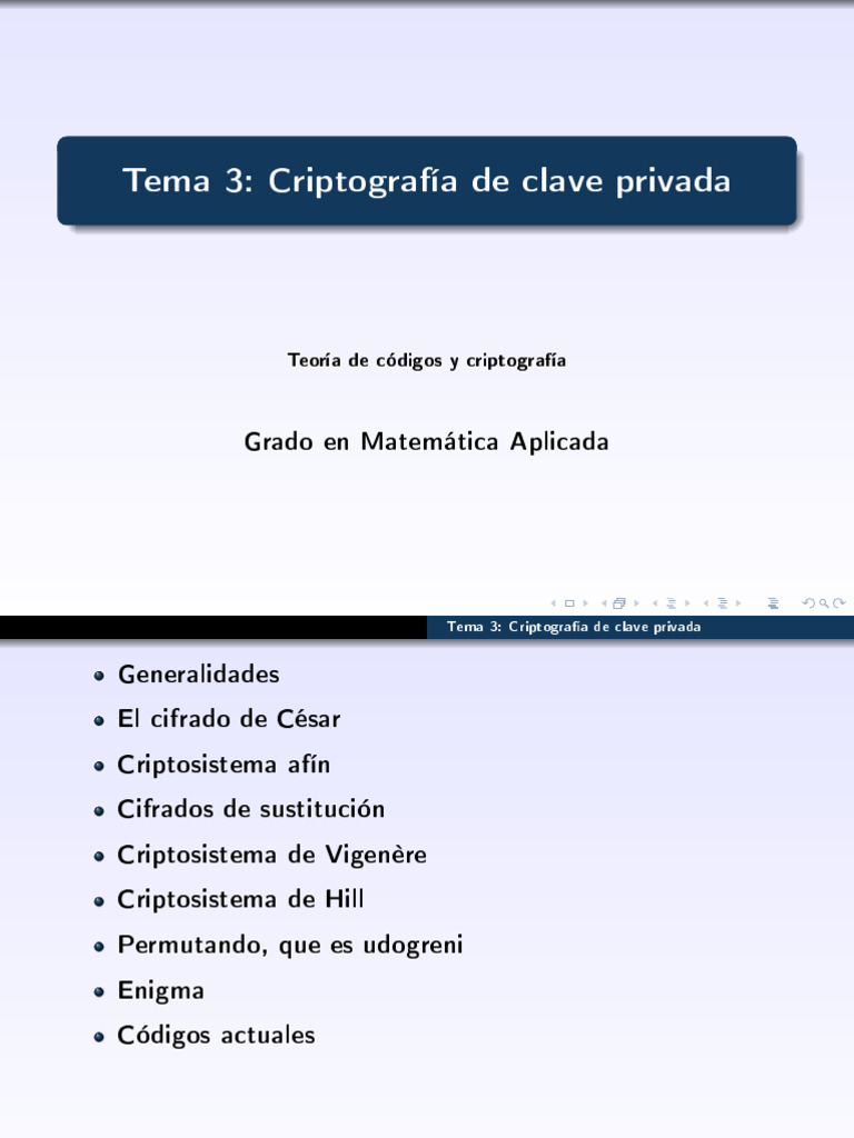 Tema3 Def | PDF | Clave (criptografía) | Cifrado