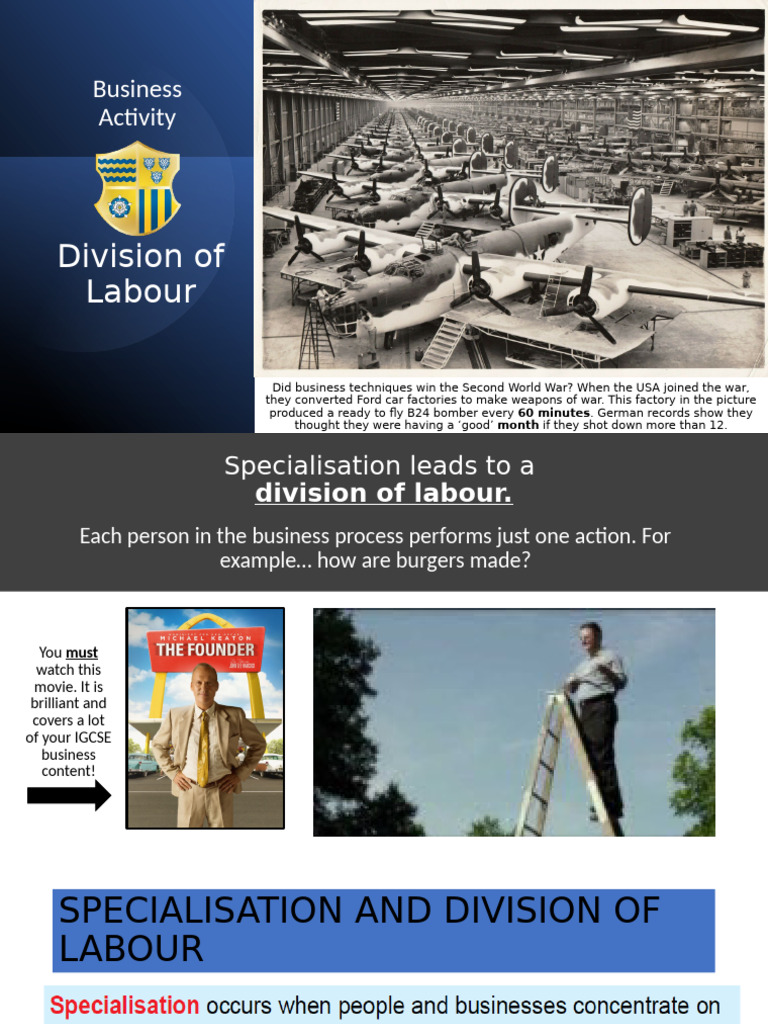 Business-Activity-Division of Labour | PDF | Division Of Labour ...