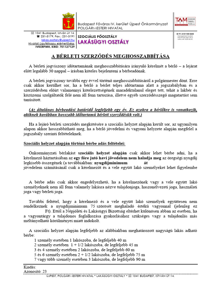 527 A Berleti Szerzodes Meghosszabbitasa | PDF