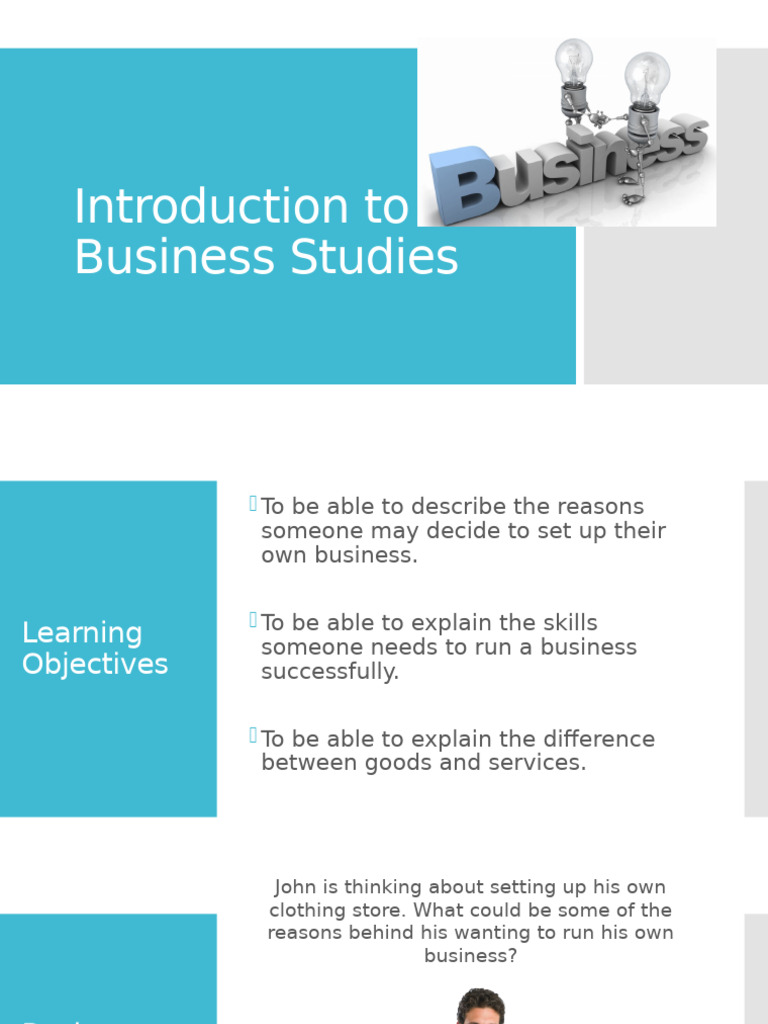 Introduction To Business Studies | PDF