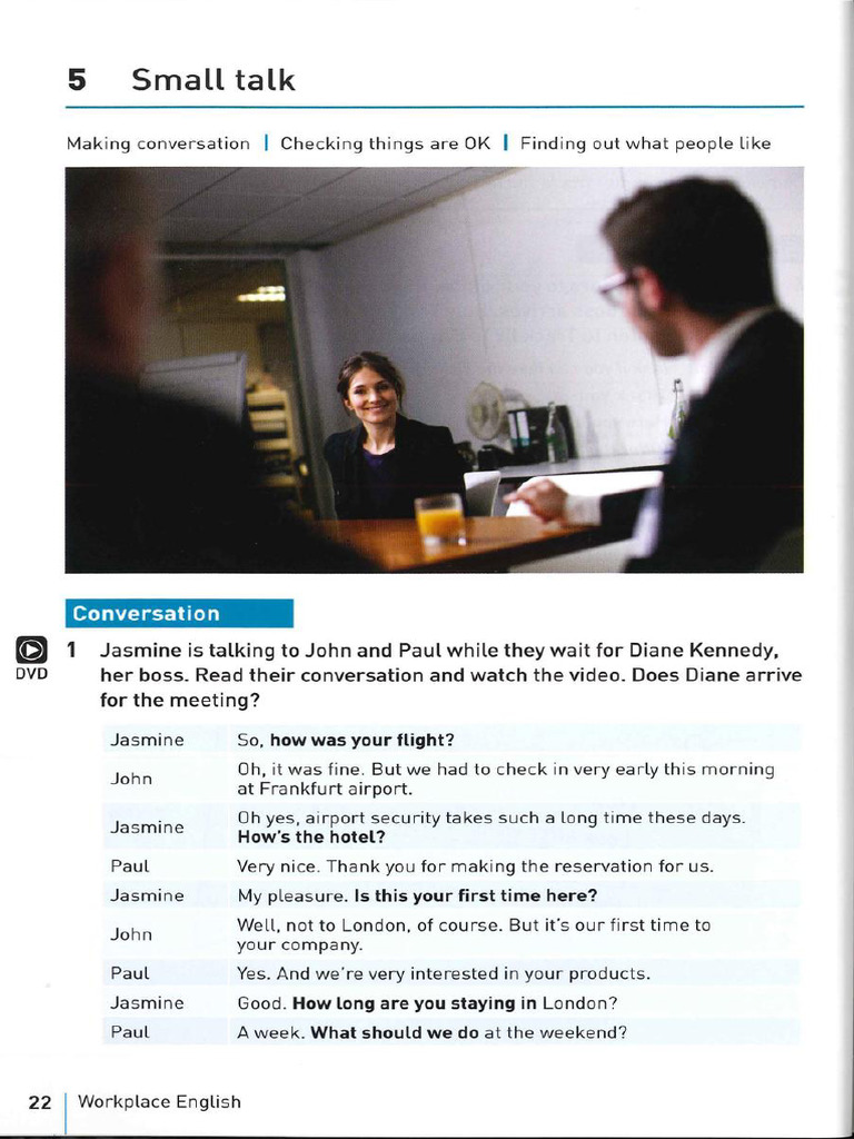 Small Talk in Workplace English | PDF