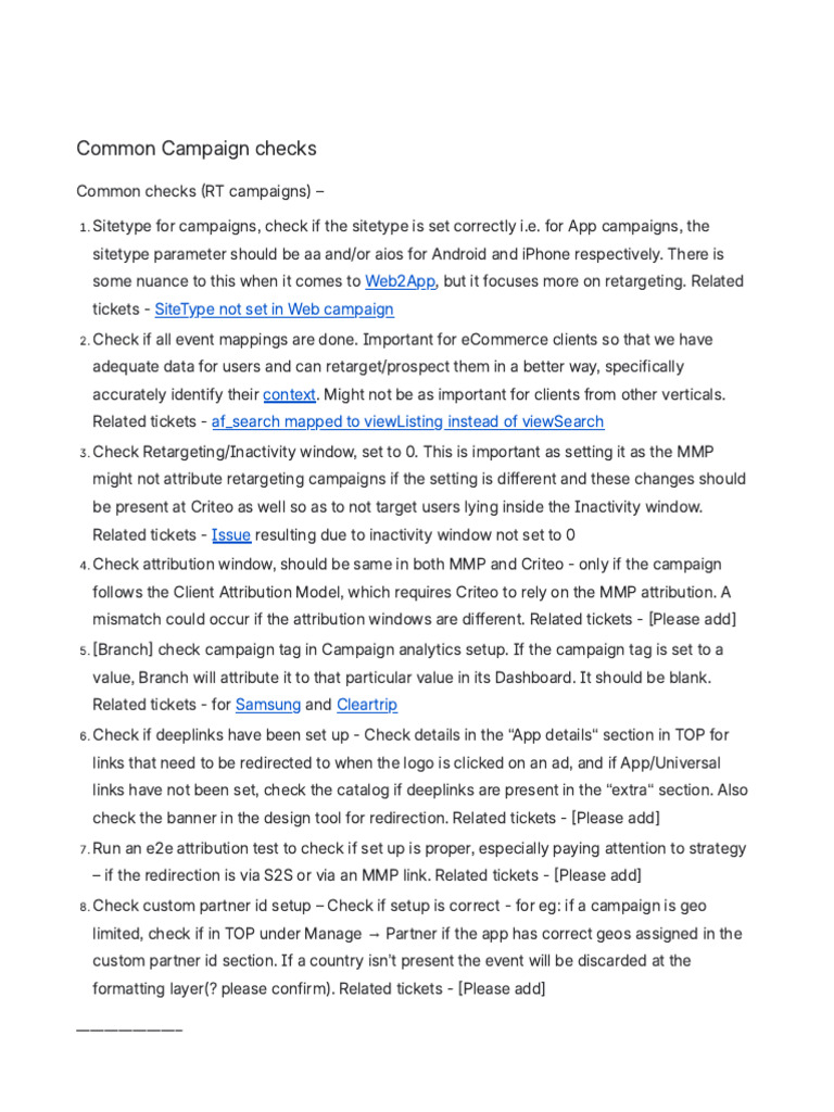 C65bd6-Common Campaign Checks-270825-071339 | PDF | Mobile App | Computing
