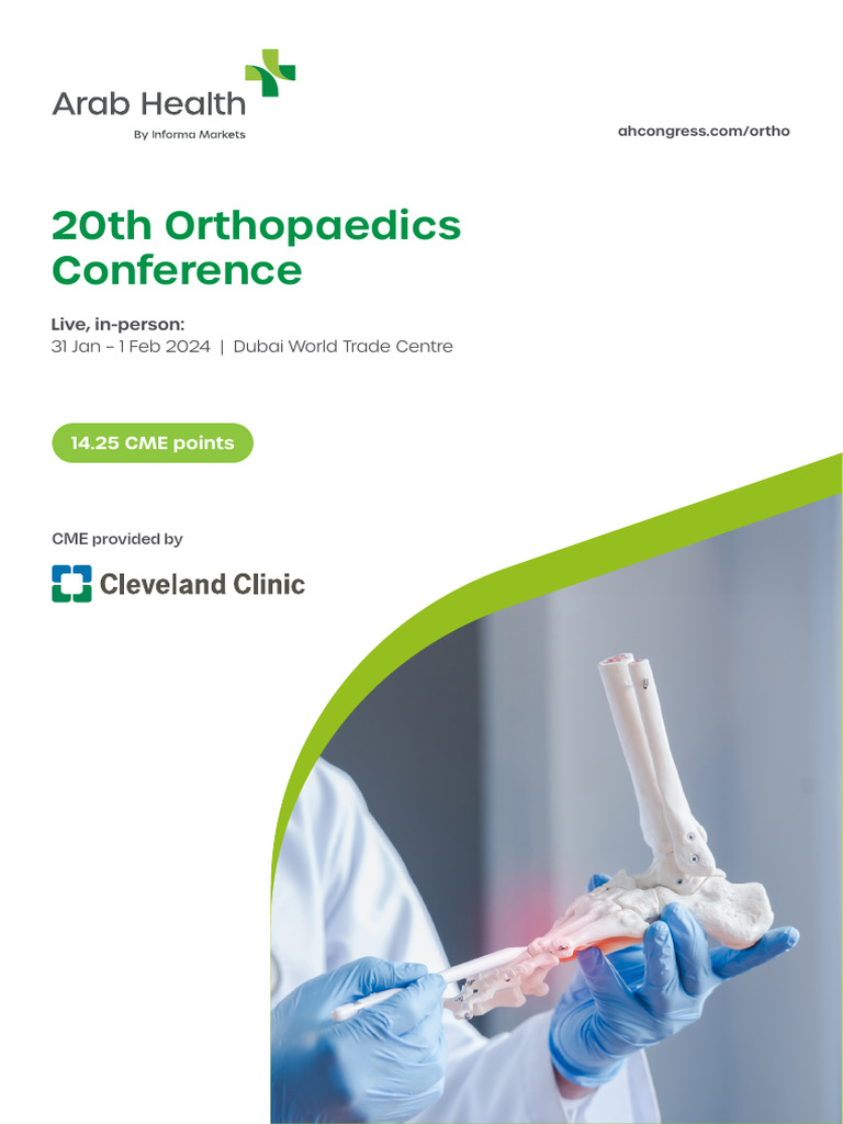 AHC24 Orthopaedics Brochure 1 | PDF | Orthopedic Surgery | United Arab ...