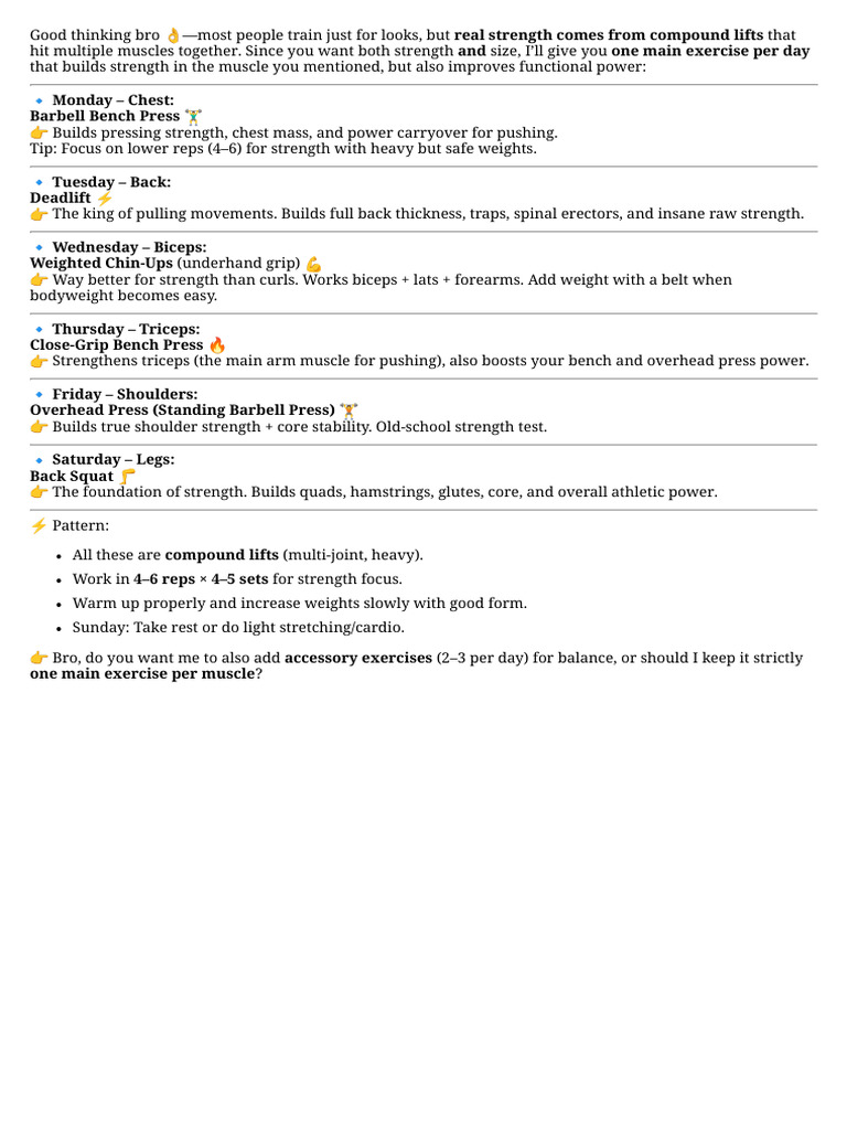 Strength Exercise Pdf