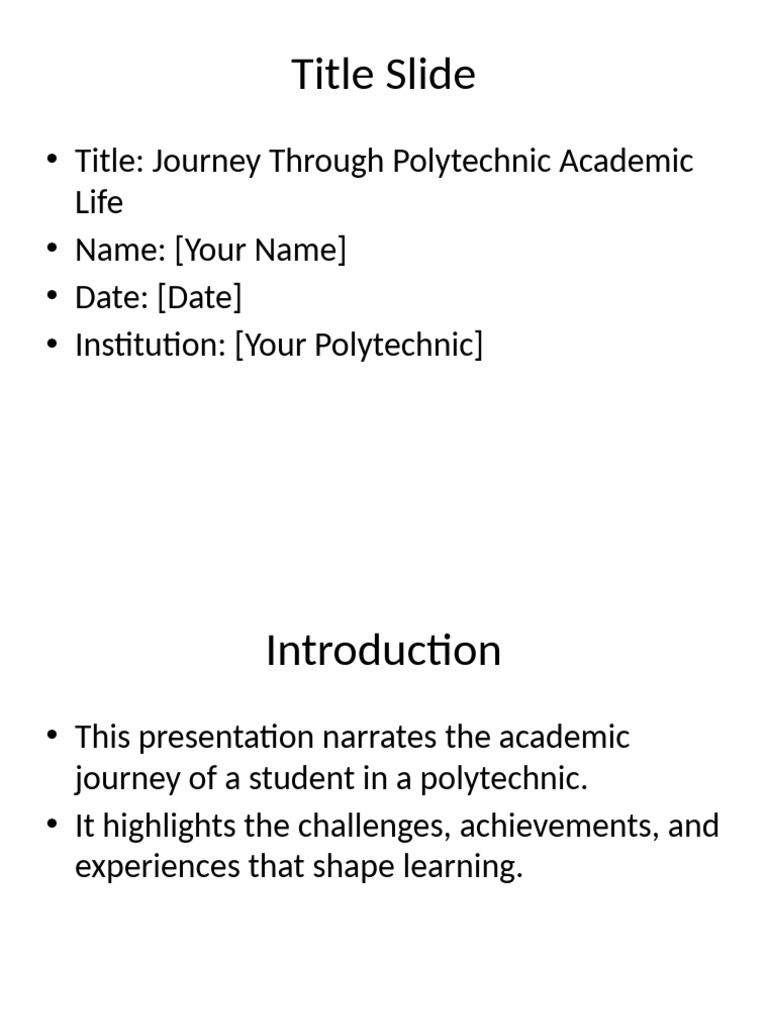 Polytechnic Academic Journey Insights | PDF