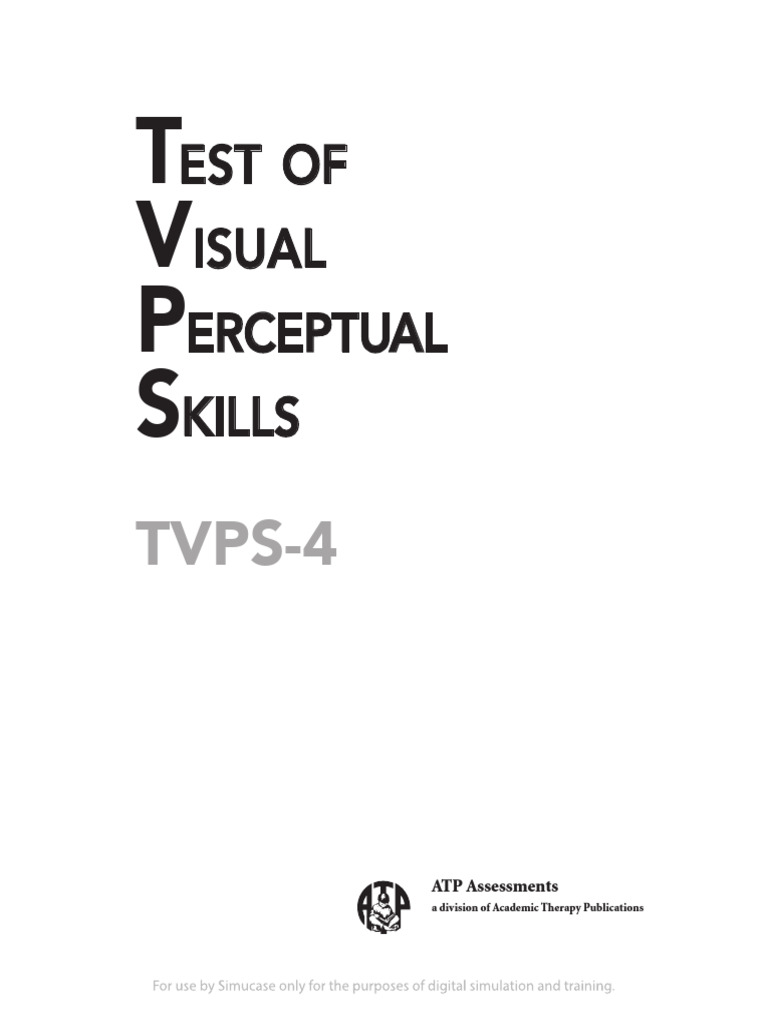 TVPS-4: Visual Perception Assessment Guide | PDF | Perception | Mental ...