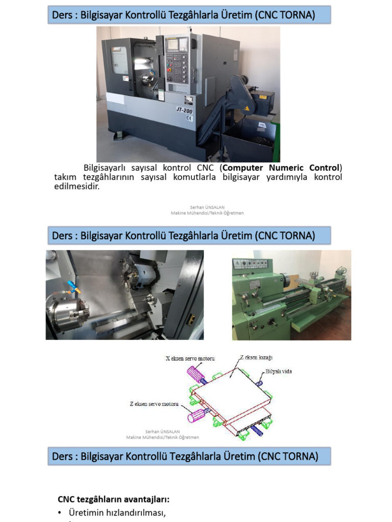 1 CNC Torna Tezgâhlarının Yapısı | PDF