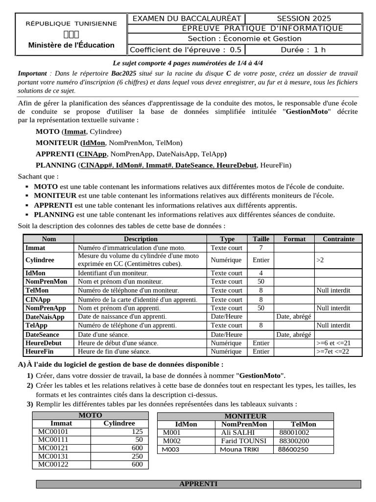 Bac Pratique Informatique 2025 | PDF | Fichier informatique | Volcan