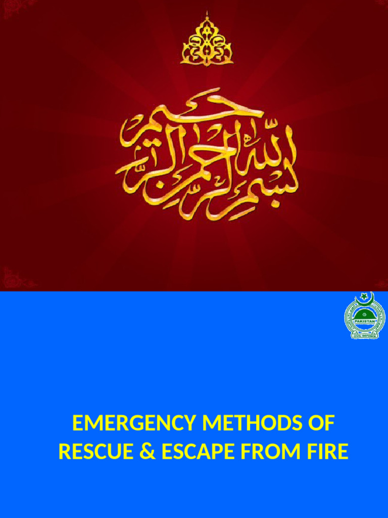 Emergency Methods of Rescue & Escape From Fire by Shahbaz | PDF ...