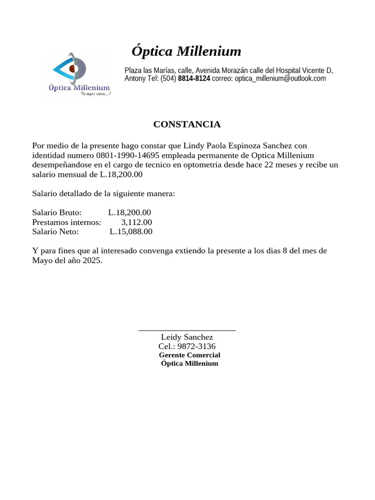 Constancia de Evaluacion | PDF