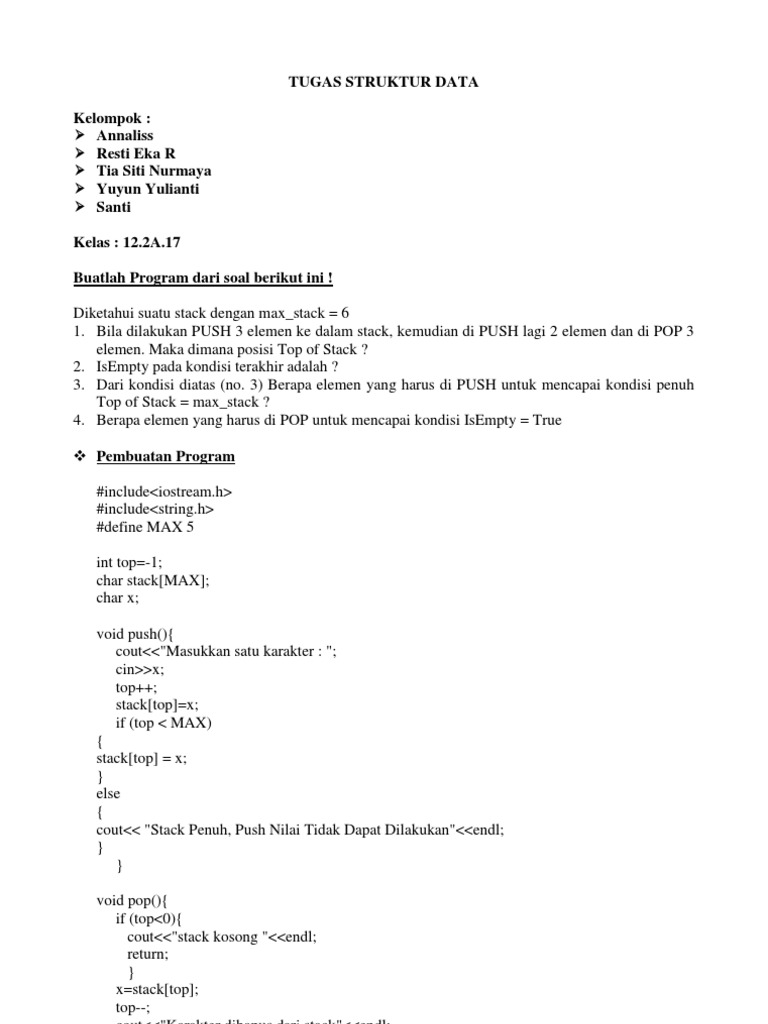 Struktur Data Word Stack | PDF