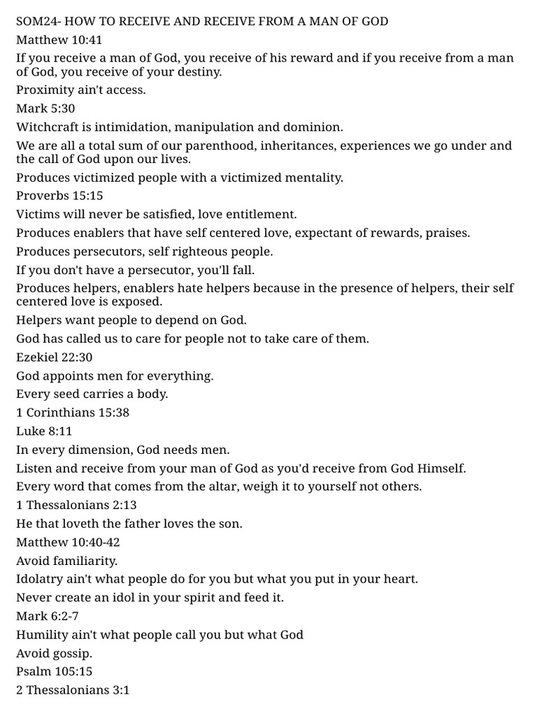 Receiving Blessings from a Man of God | PDF
