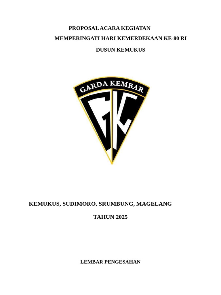 Proposal Peringatan HUT RI ke-80 Kemukus | PDF