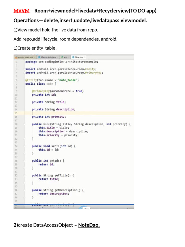 MVVM (Recycleview) | PDF