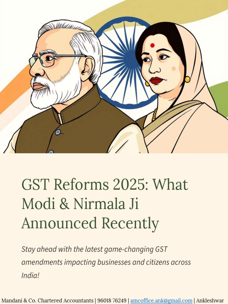 GST Reforms 2025 What Modi and Nirmala Ji Announced Recently | PDF ...