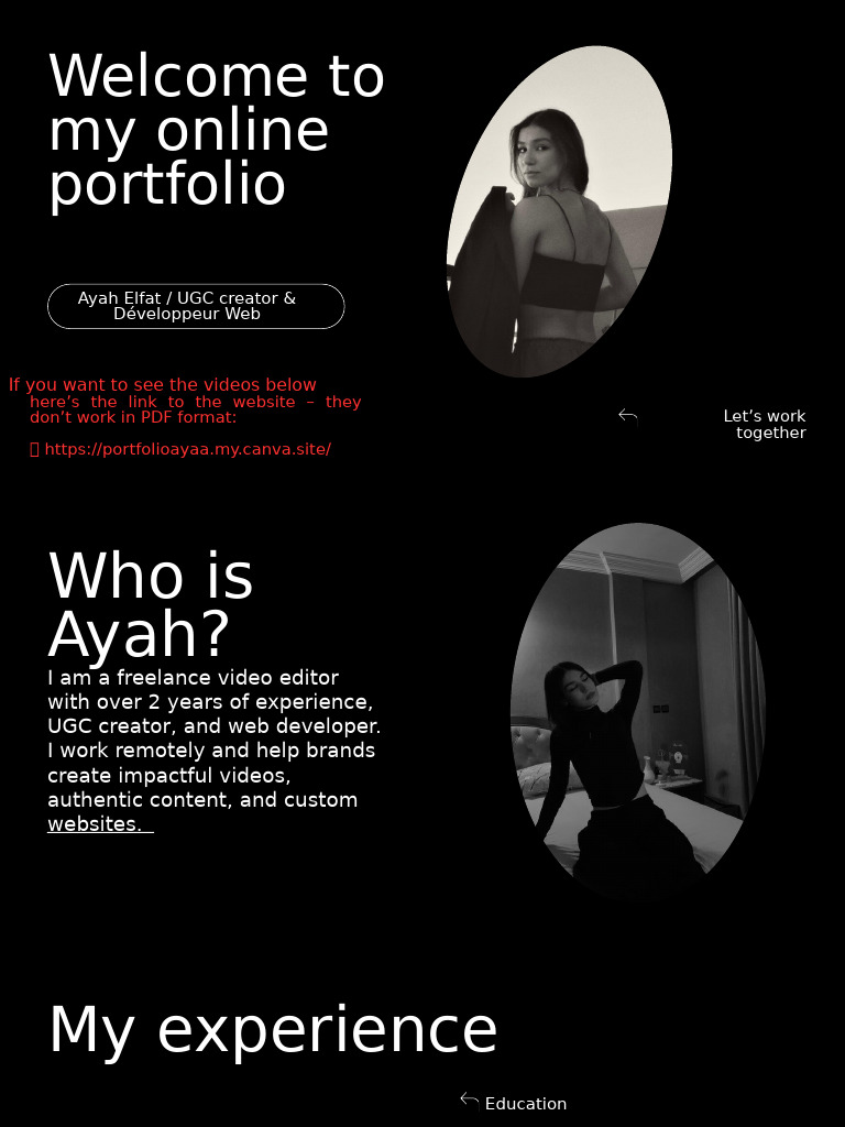 Bienvenue Sur Mon Portfolio en Ligne | PDF