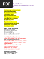 Addams Family Lyrics | PDF