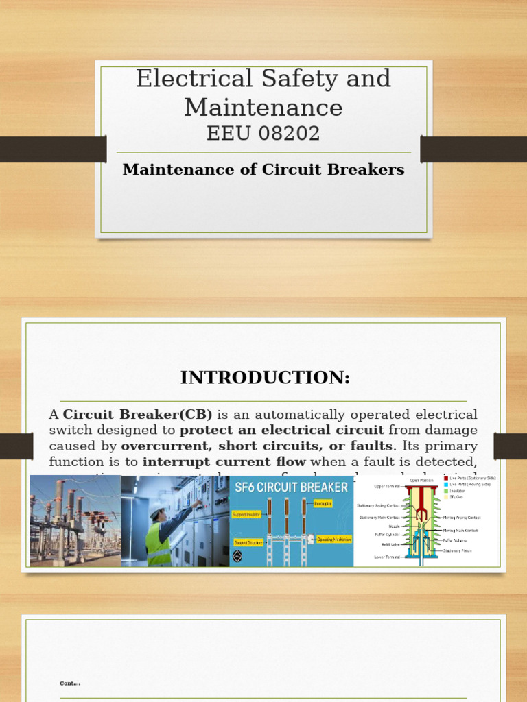 Circuit Breaker Maintenance Guide | PDF | Electric Arc | Insulator ...