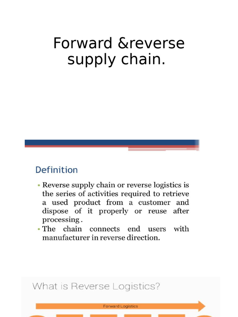Reverse Logistic Supply Chain | PDF | Logistics | Automation