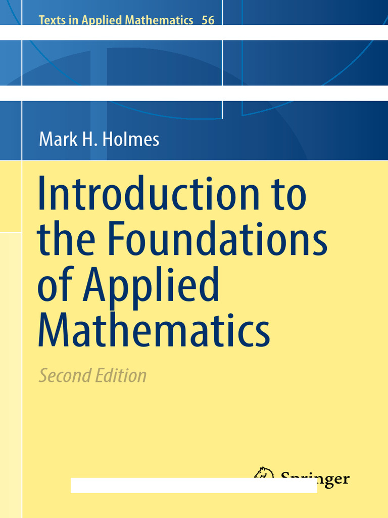 Introduction To The Foundations of Applied Mathematics (2nd Edition ...