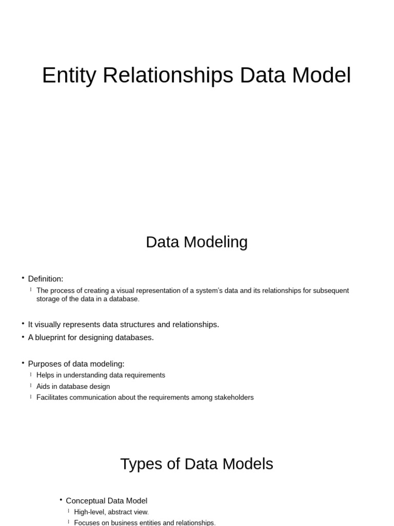 Lecture 5 - Entity Relationship Model | PDF | Conceptual Model | Data Model