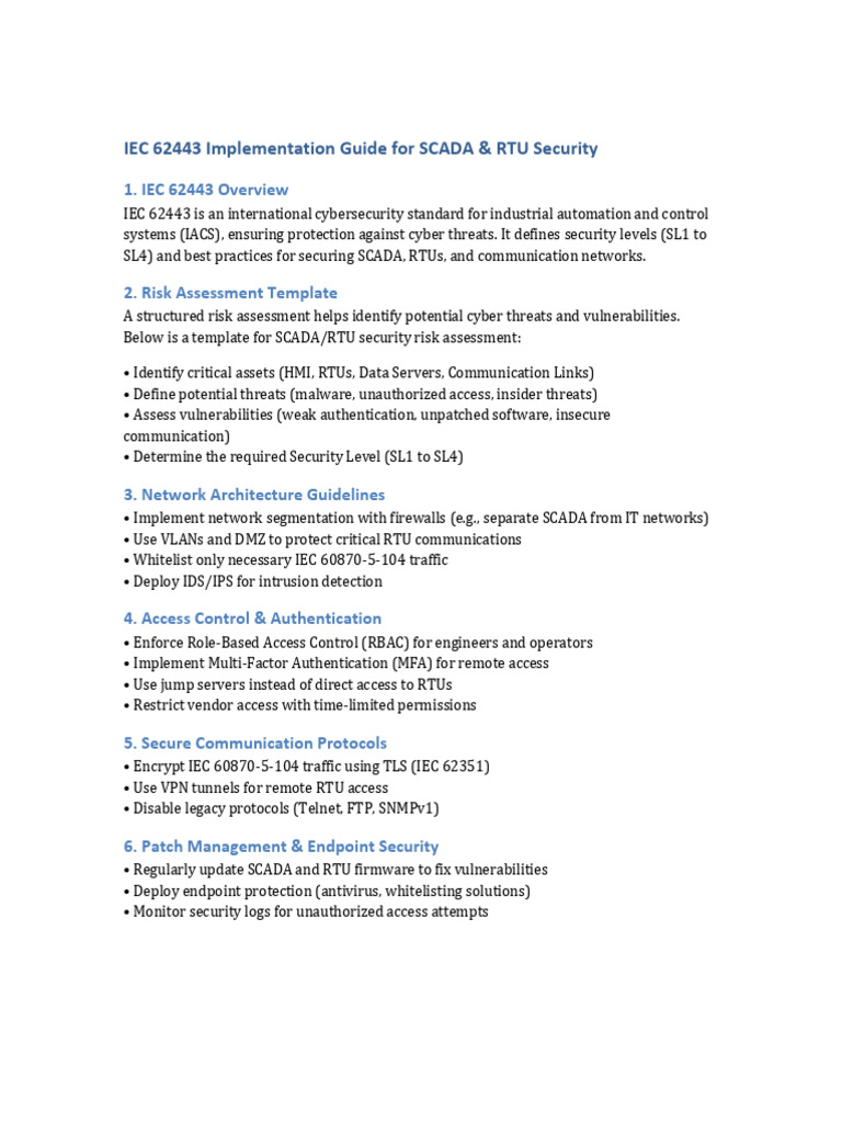 IEC62443 Basic Guidelines | PDF