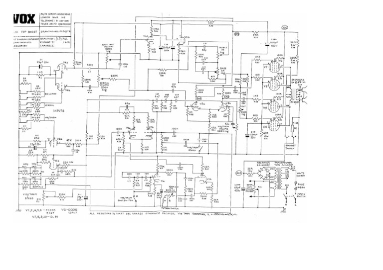 Ac30 Schematic 1986 | PDF