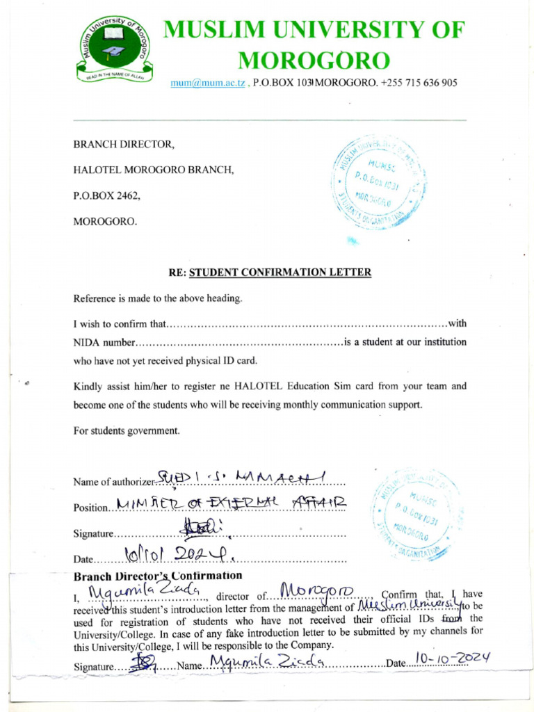 Muslim Edu Letter | PDF