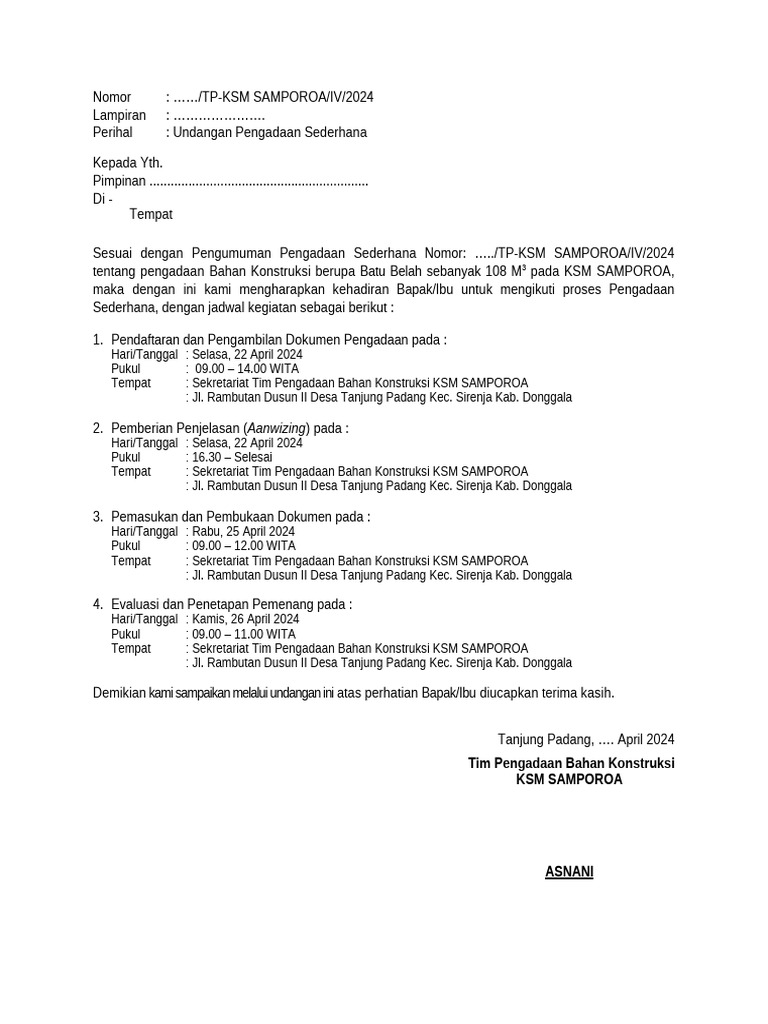 3. Form Undangan | PDF
