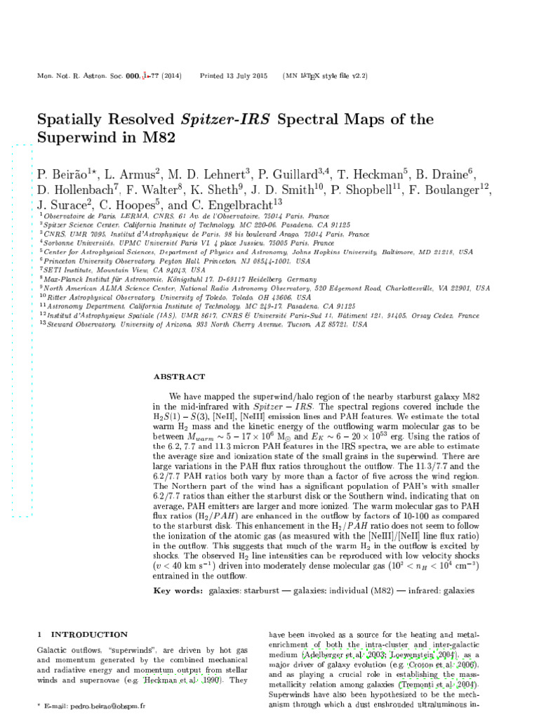 Beirao P. Et Al. - 2015 - Spatially Resolved Spitzer-IRS Spectral Maps ...