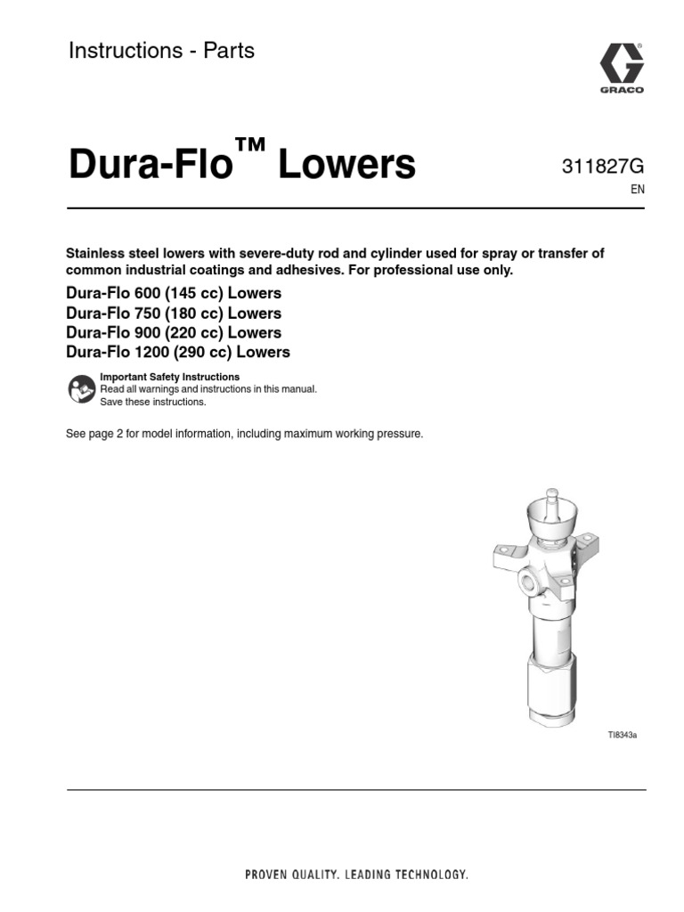 GRACO Hydra Clean Dura-Flow Lower 2 - Pump | PDF | Personal Protective ...