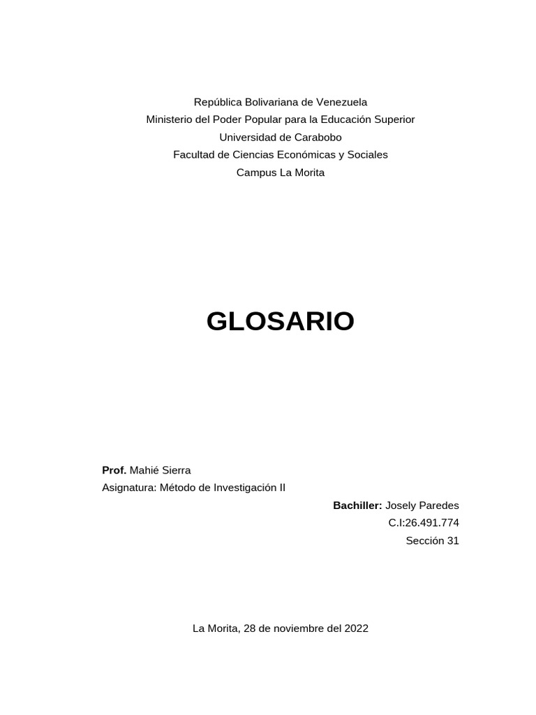 Terminos de Metodos II (ARREGLADO FINAL) | PDF | Proposición | Pensamiento