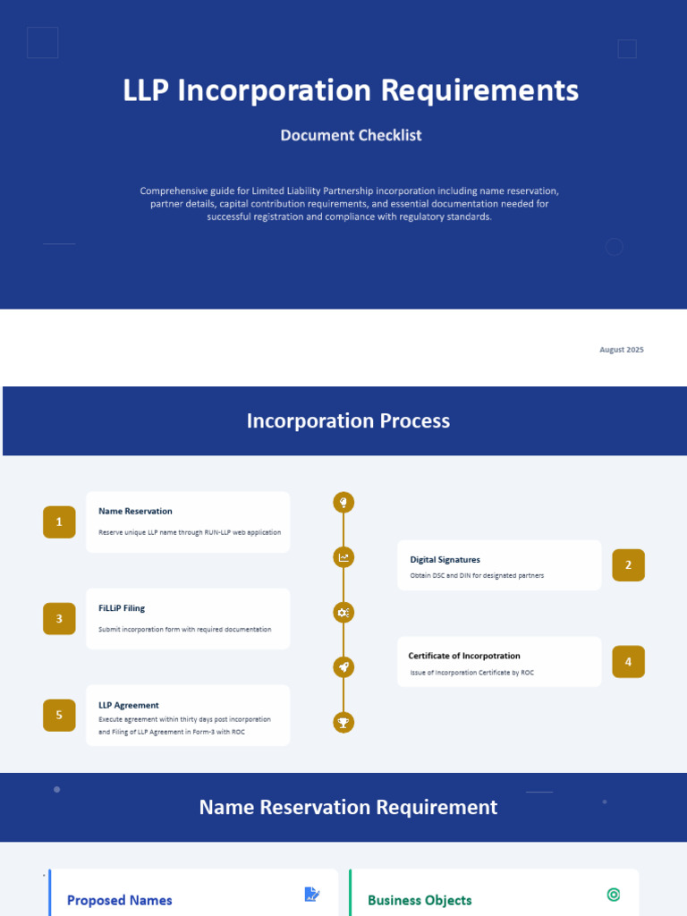 LLP Incorporation Proposal Final 2 | PDF | Identity Document