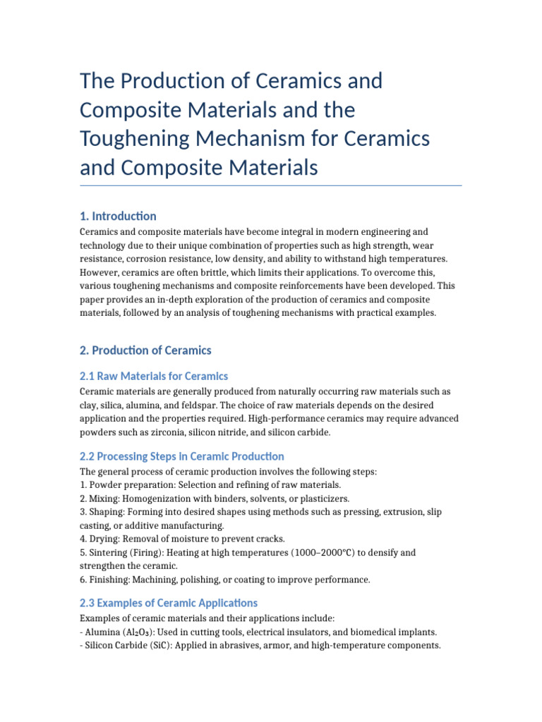 Ceramics and Composites Toughening Expanded | PDF | Composite Material ...