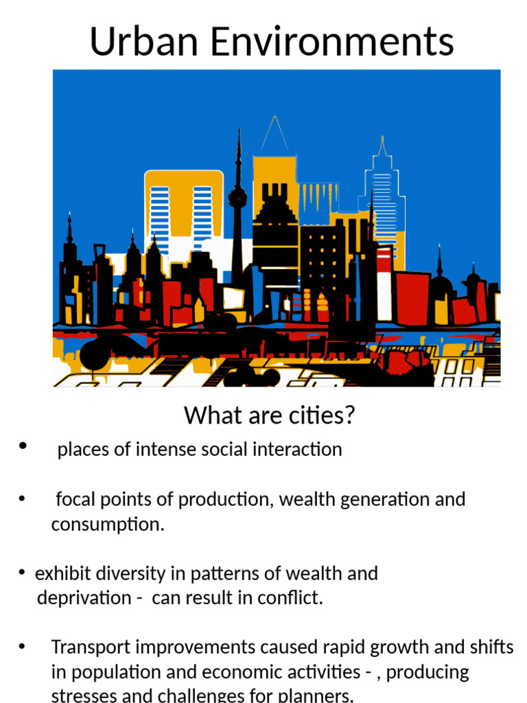 Urban Characteristics, Site, Functions, Characteristics | PDF | Slum | City