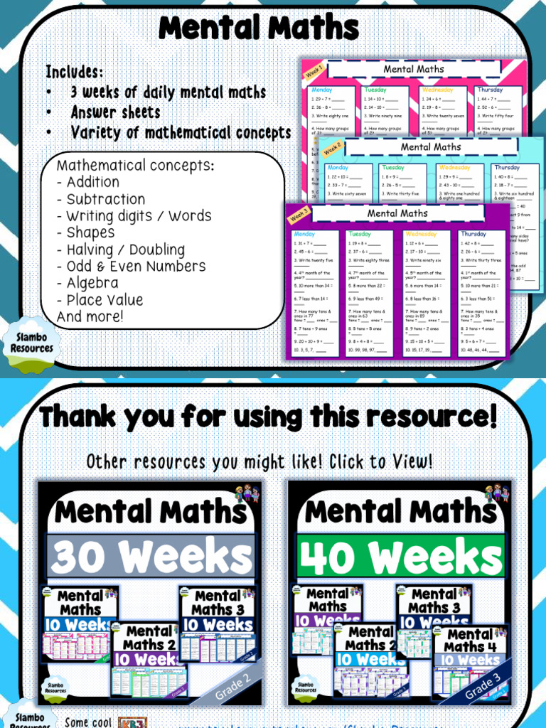 Daily Mental Math for Grade 2 | PDF | Chess