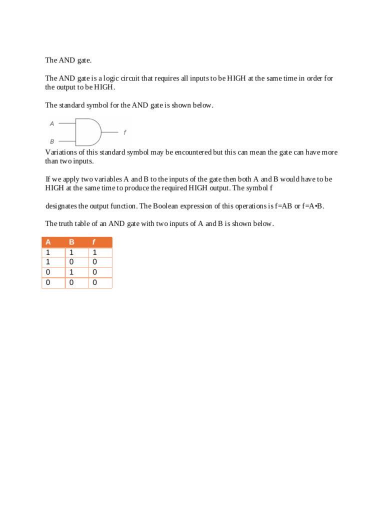 The and Gate | PDF