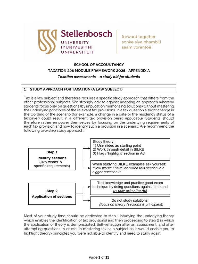 Taxation Study Guide for Students | PDF | Taxes | Tax Deduction